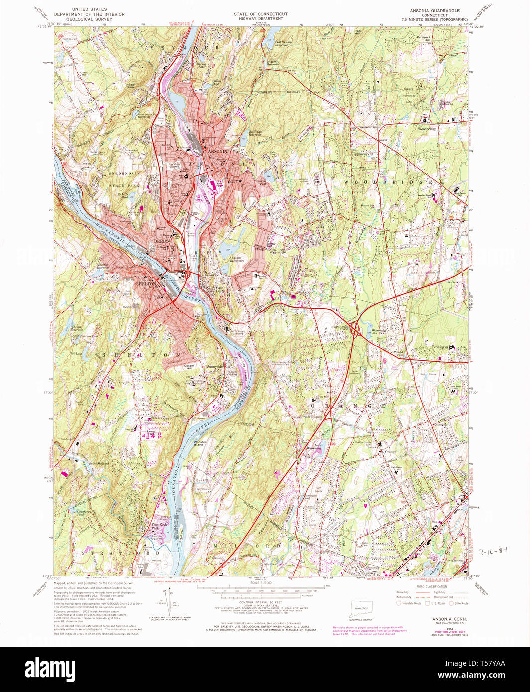 Ansonia map hi-res stock photography and images - Alamy