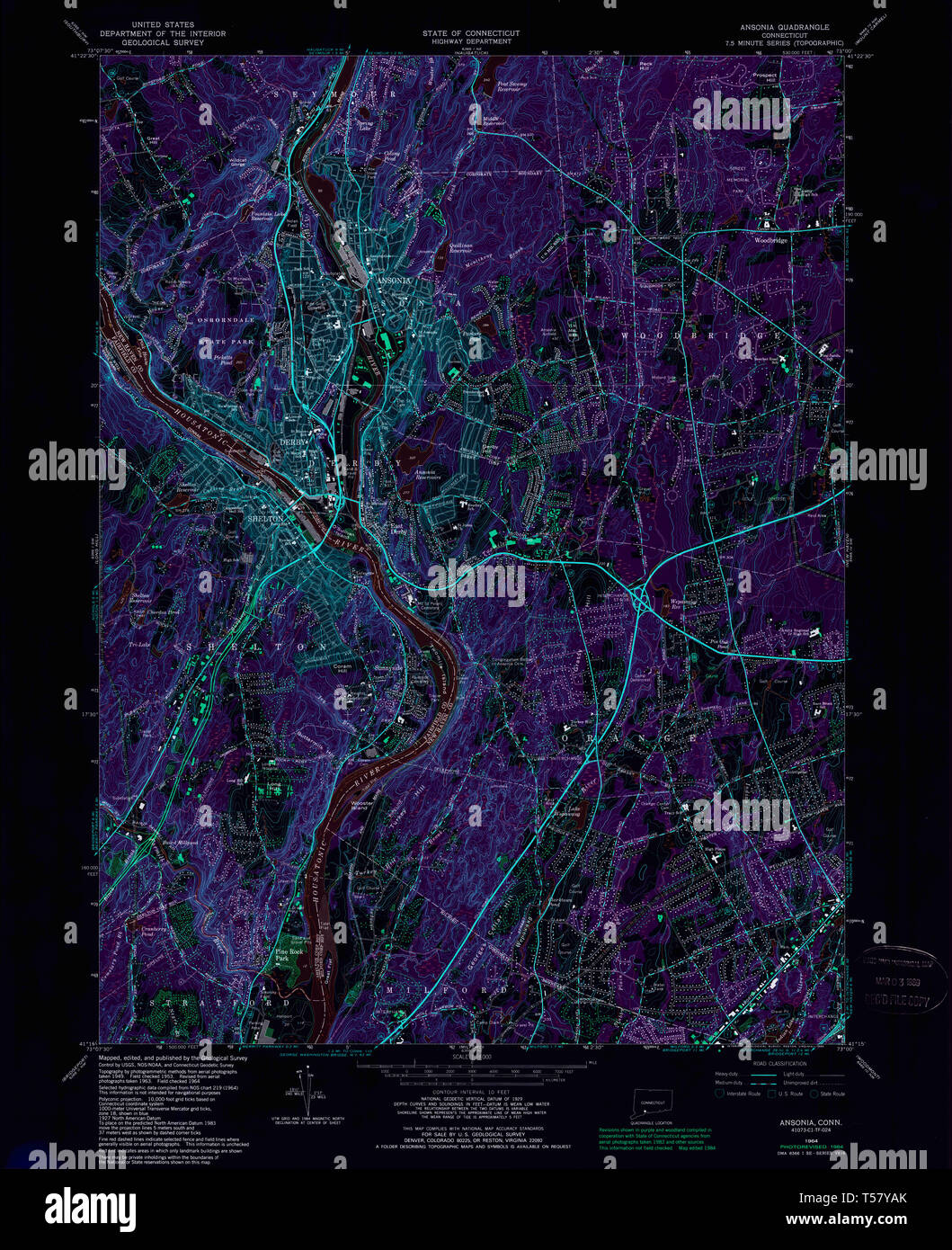 Map of ansonia hi-res stock photography and images - Alamy