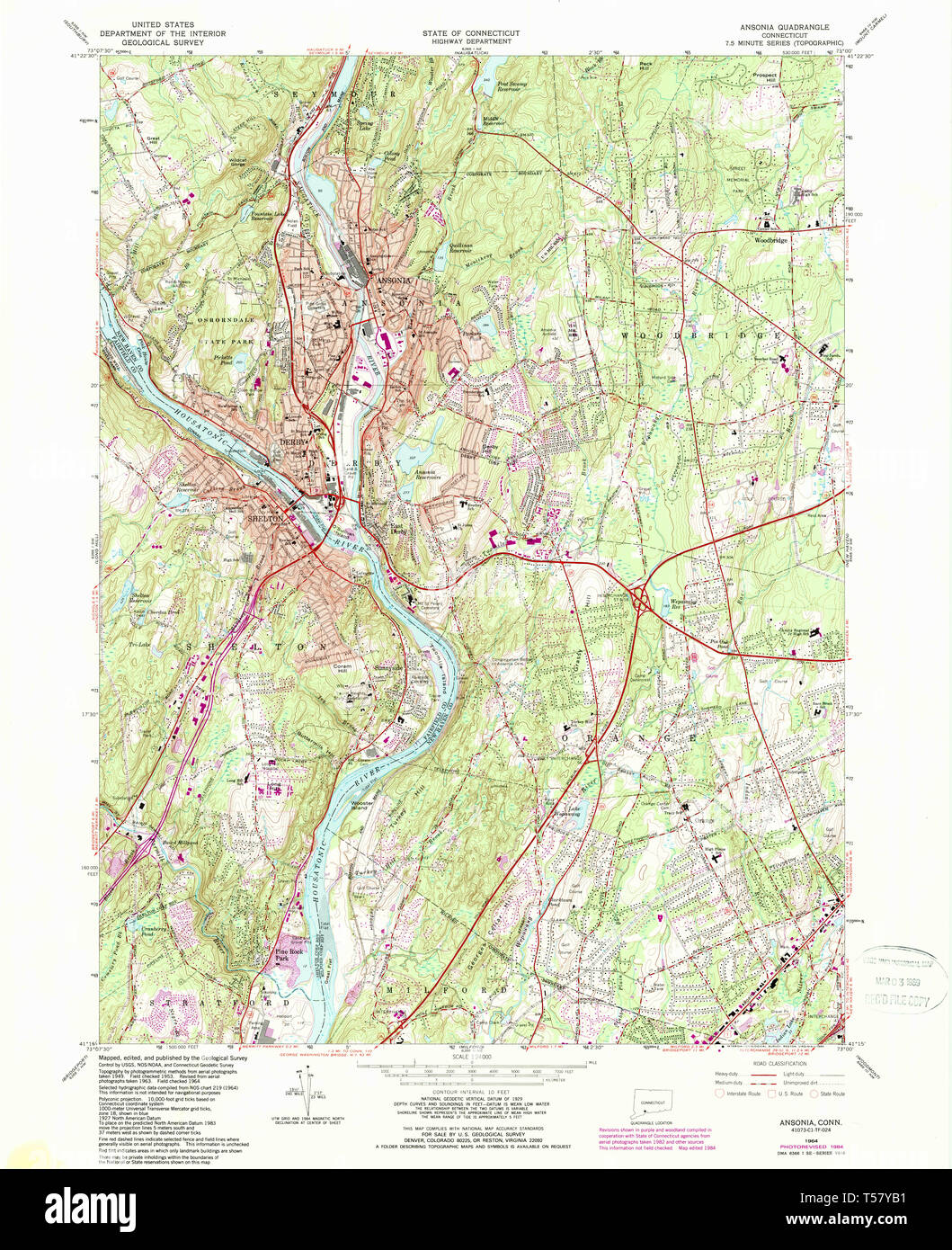 Ansonia map hi-res stock photography and images - Alamy