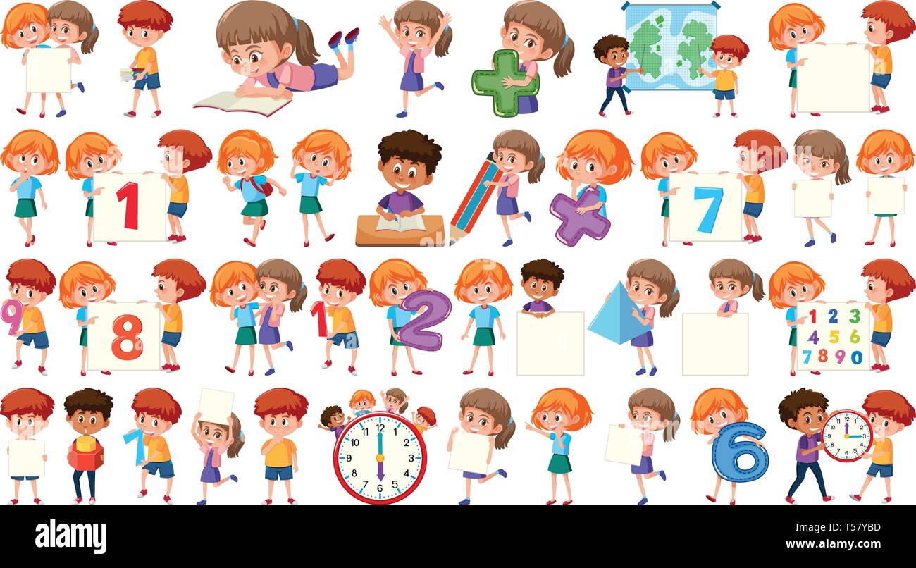 Kids math education banner Stock Vector Images - Alamy