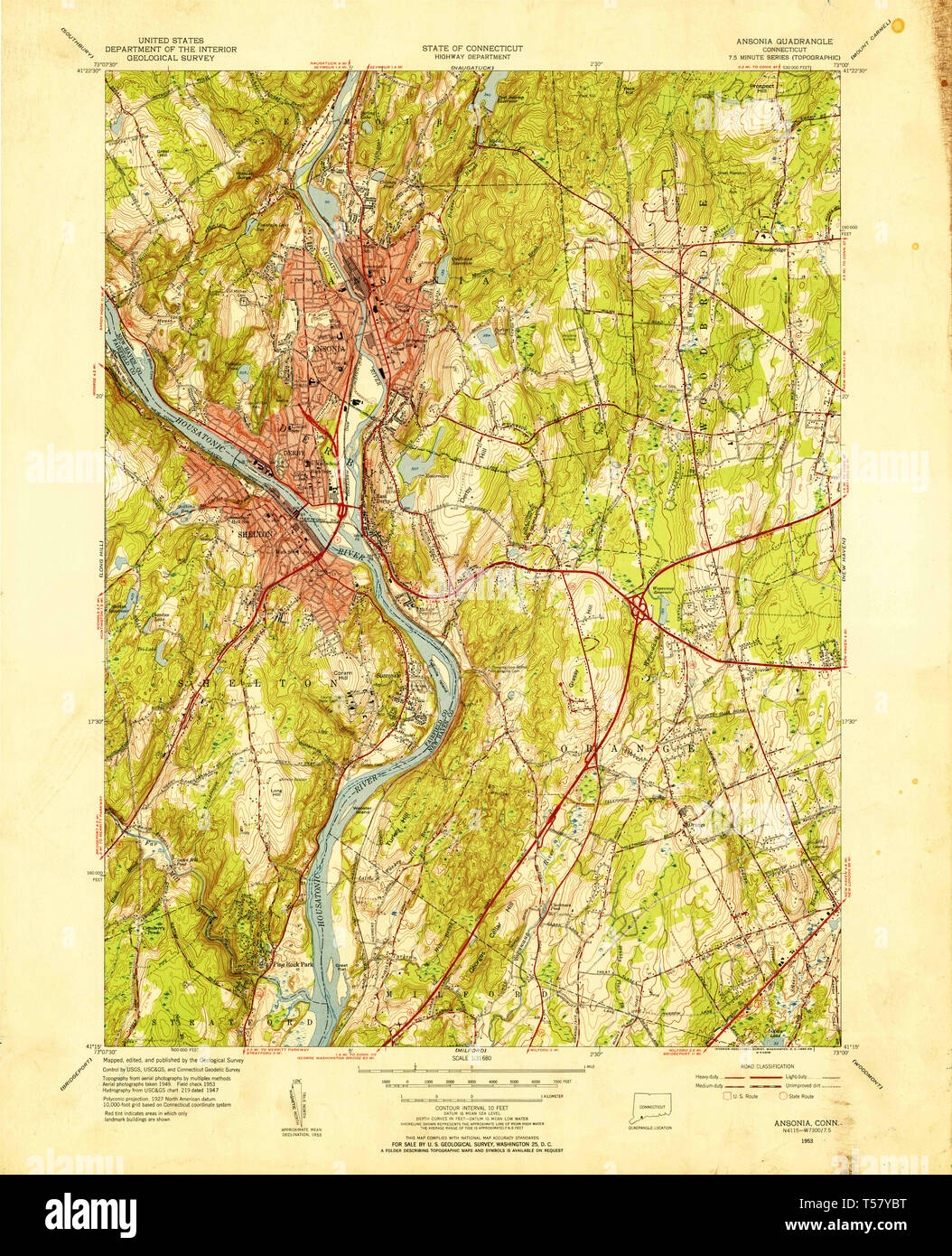 Ansonia map hi-res stock photography and images - Alamy