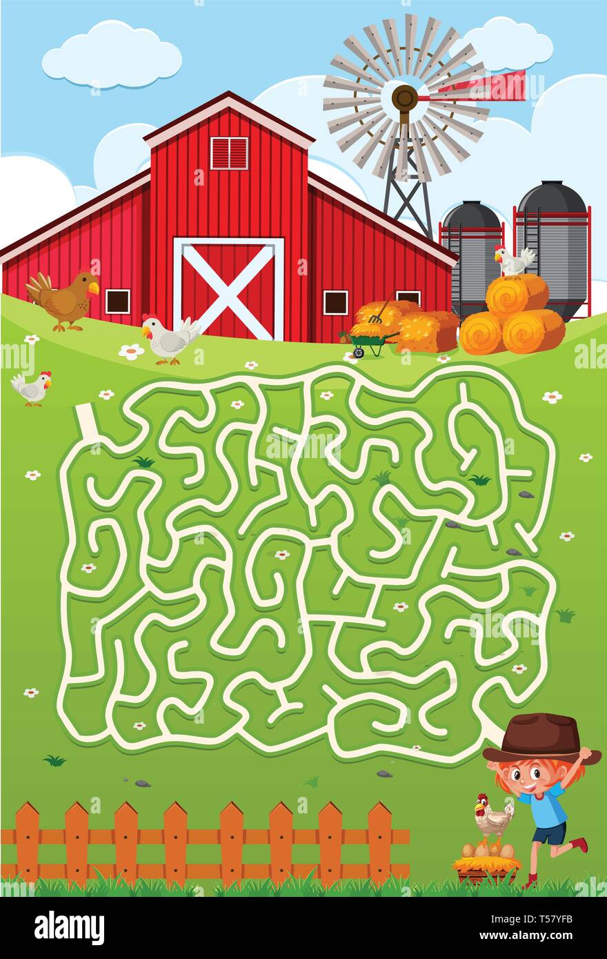 A maze game template illustration Stock Vector Image & Art - Alamy
