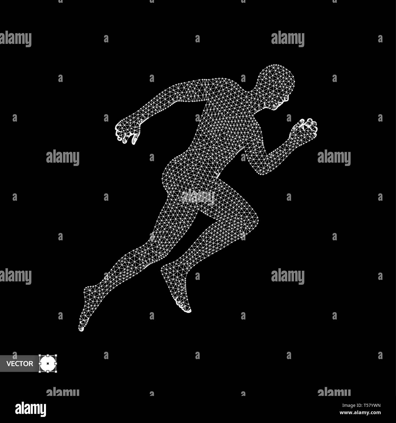 3d Running Man. Design for Sport, Business, Science and Technology ...