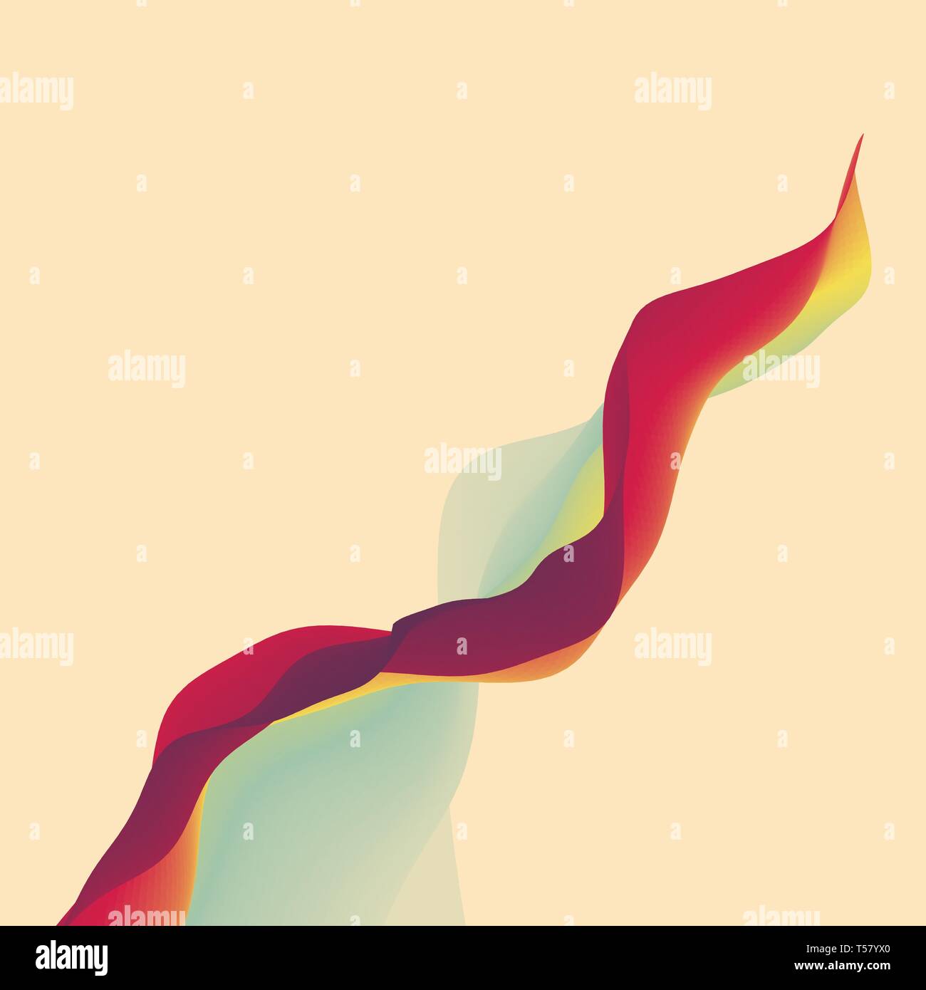 3d wavy background. Dynamic effect. Abstract vector illustration. Design template. Modern ...