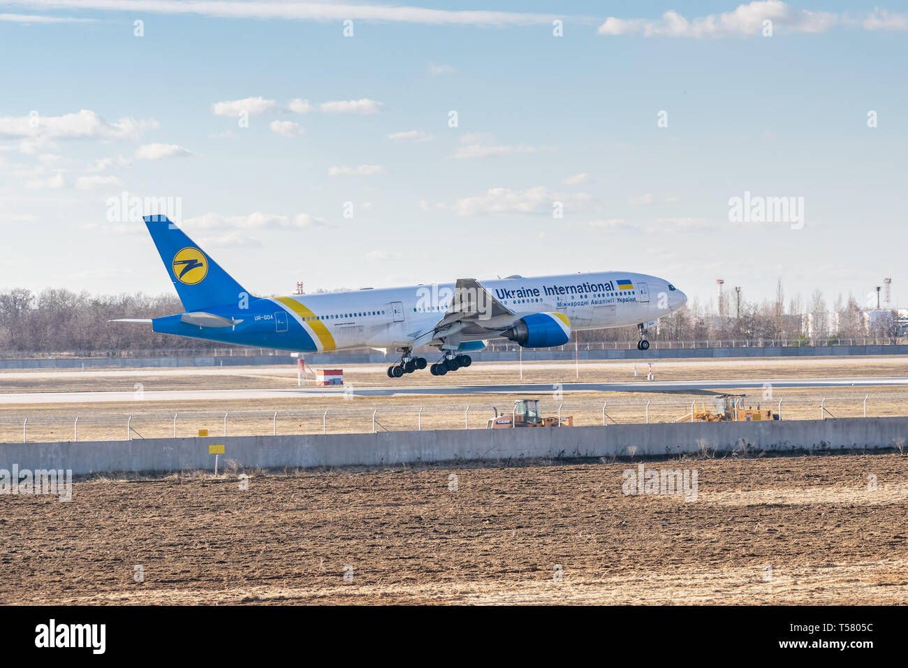 Kyiv, Ukraine - March 17, 2019: Ukraine International Airlines Boeing ...