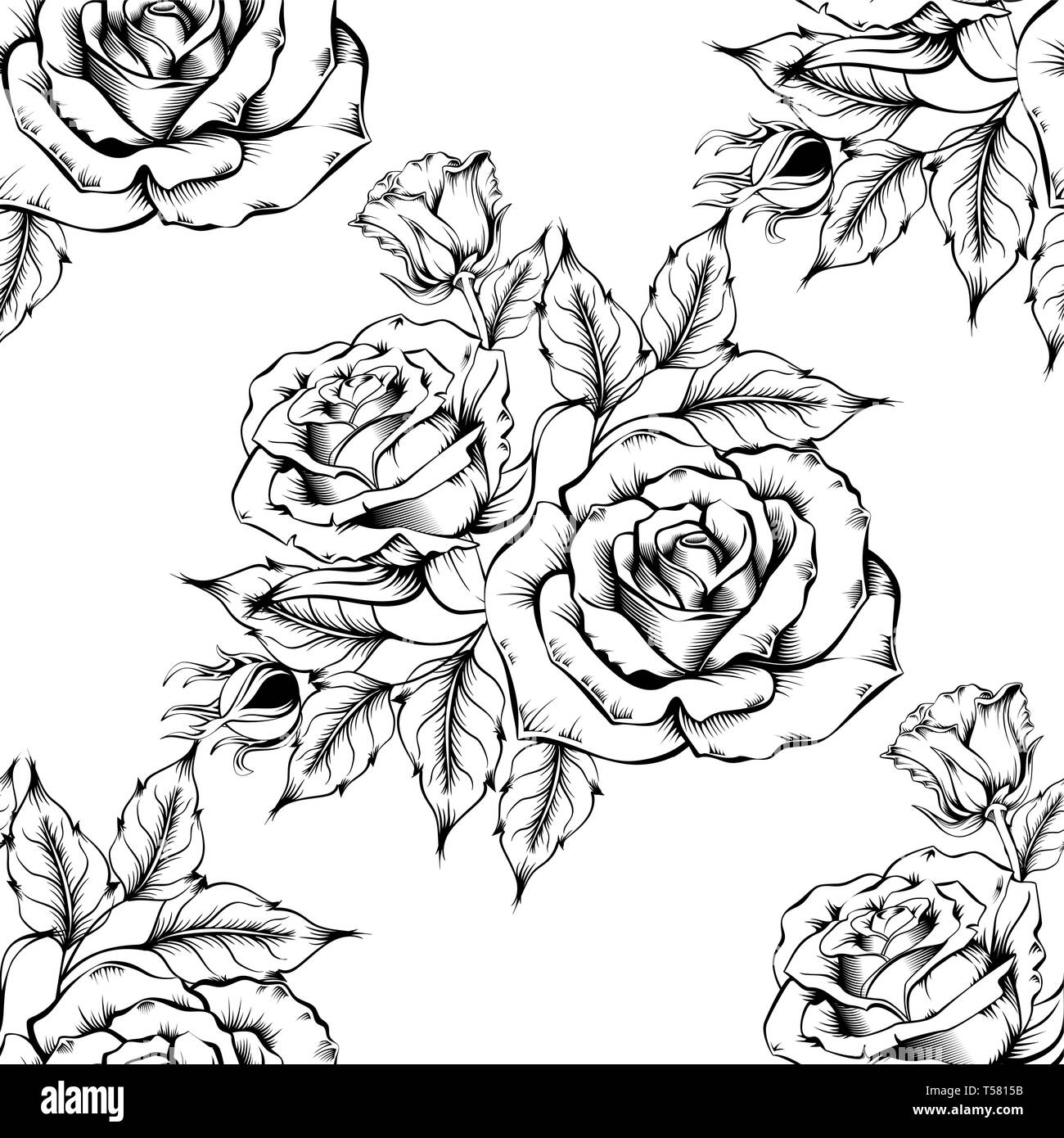 Old rose garden Black and White Stock Photos & Images - Alamy