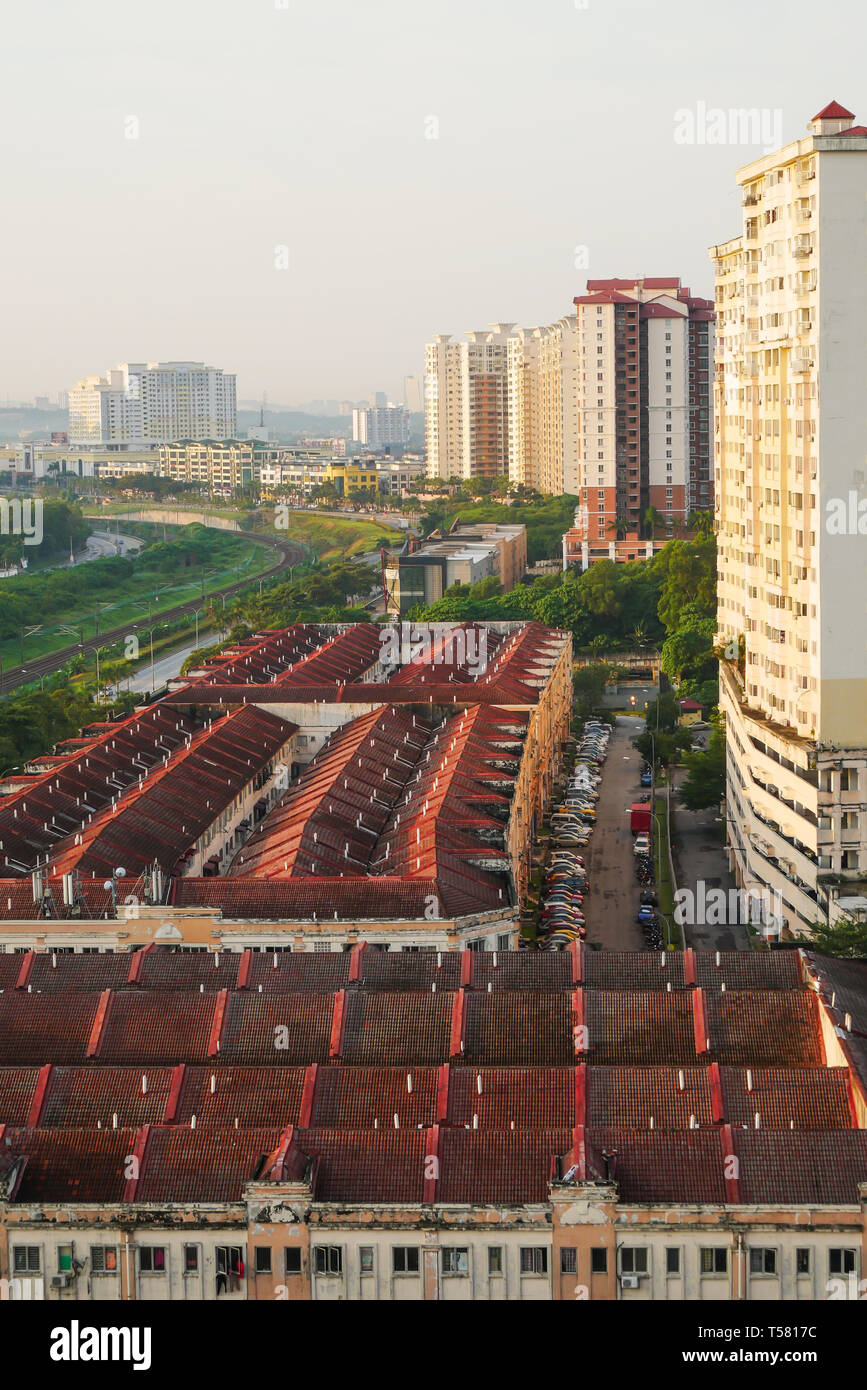 Selangor,Malaysia - April 7,2019 : Bird eyes view over suburbs of Kuala ...
