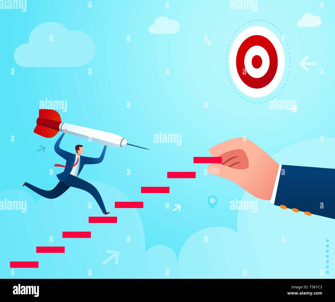 get a stairway assistance to climb business step and reach business ...