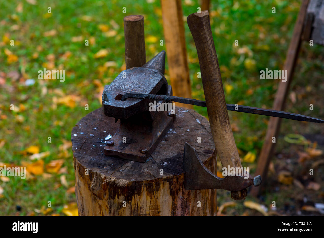 Wooden anvil hi-res stock photography and images - Alamy