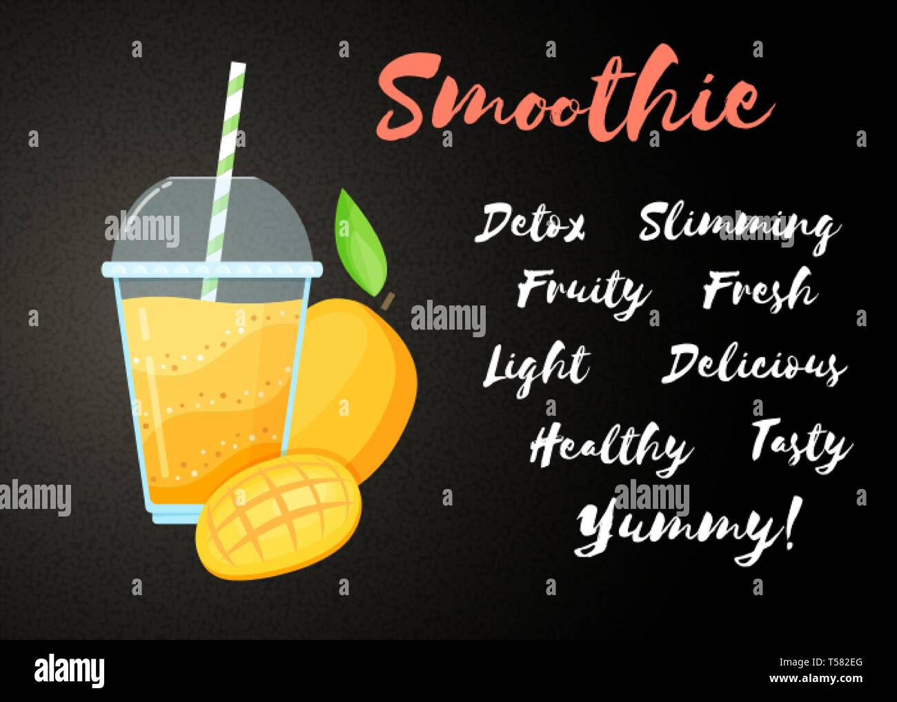 Mango milk shake Stock Vector Images - Alamy