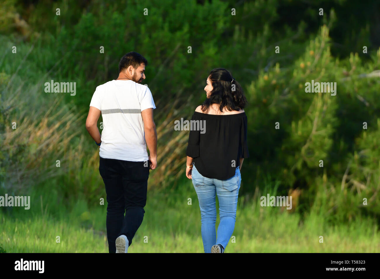 A Romantic stroll Stock Photo - Alamy