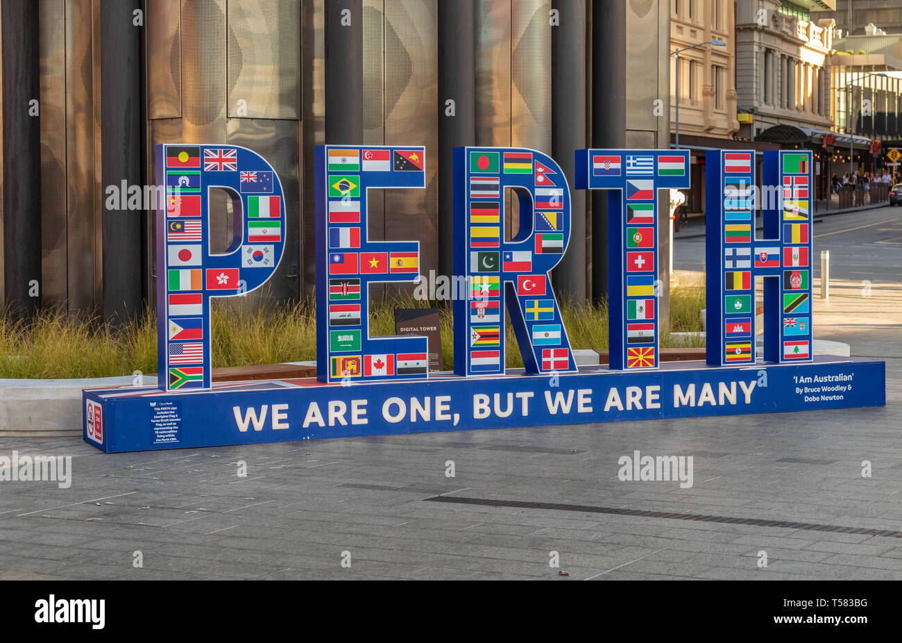 Perth City Slogan Stock Photo - Alamy
