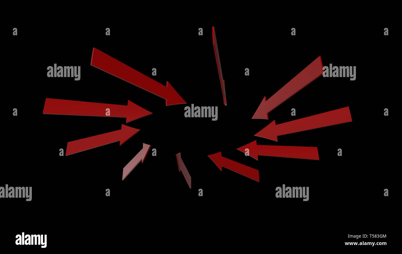 The 3d rendering of red arrow icon on white background Stock Photo - Alamy