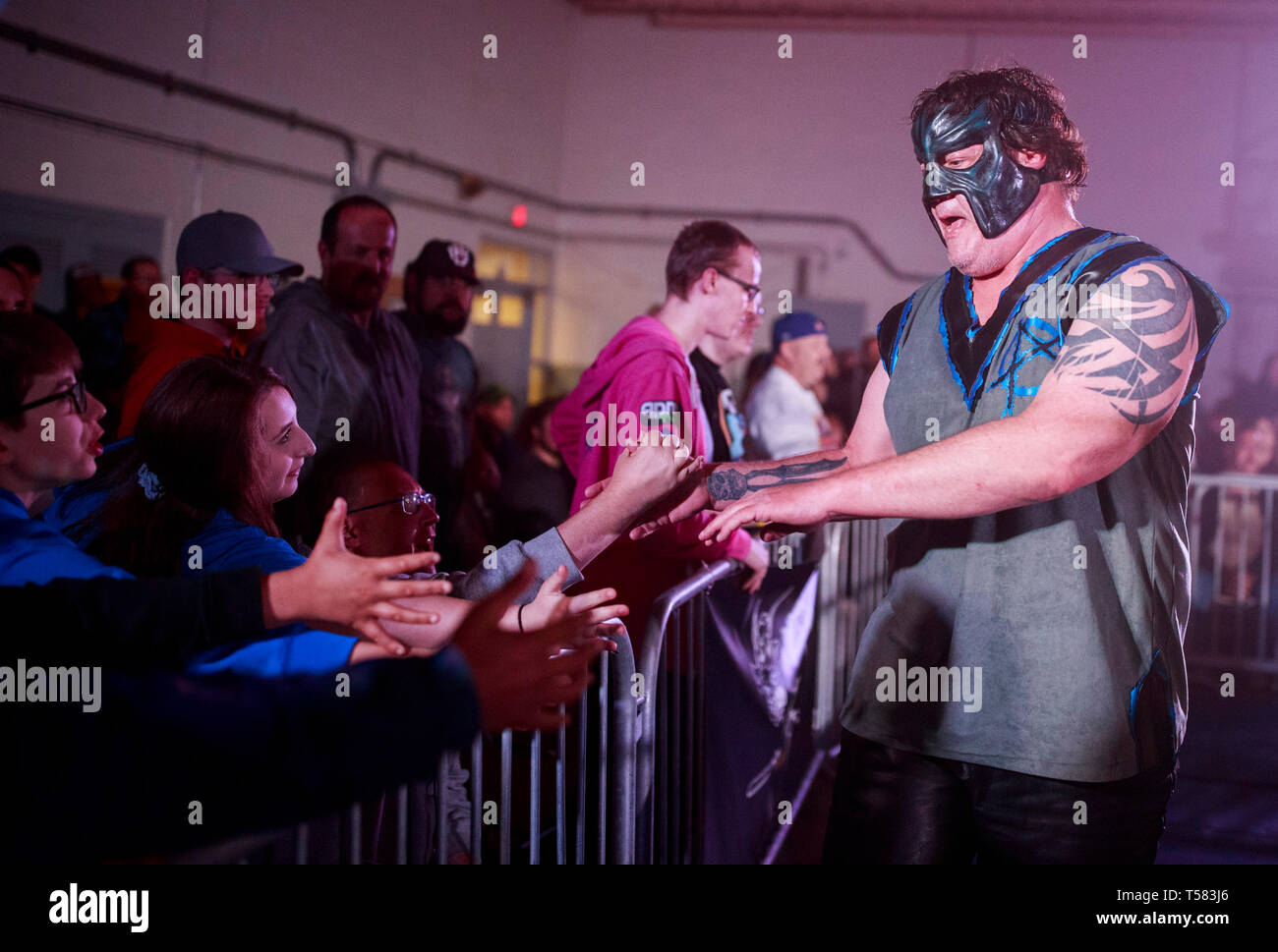 "The Monster" Abyss greets fans after taking on "The Voodoo King" Mojo ...