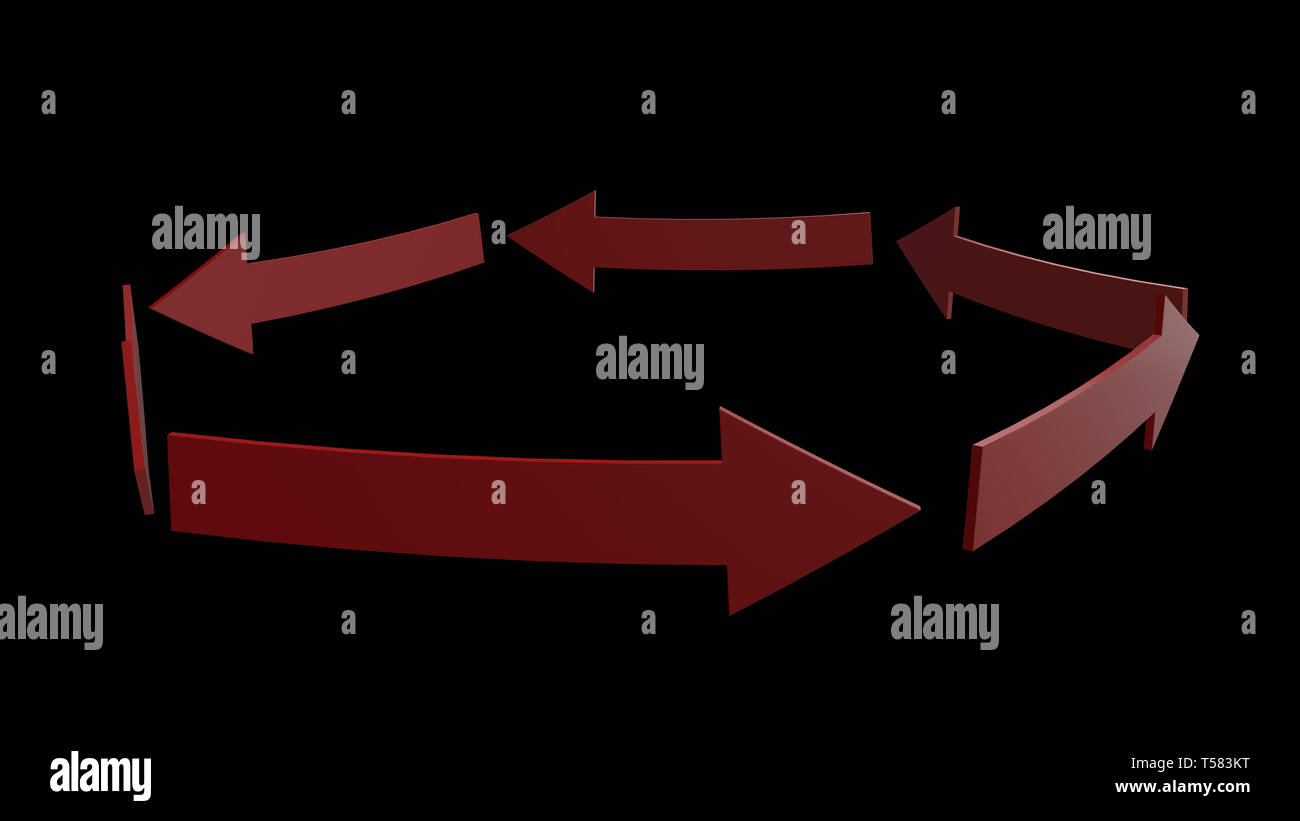 The 3d rendering of red arrow icon on white background Stock Photo - Alamy