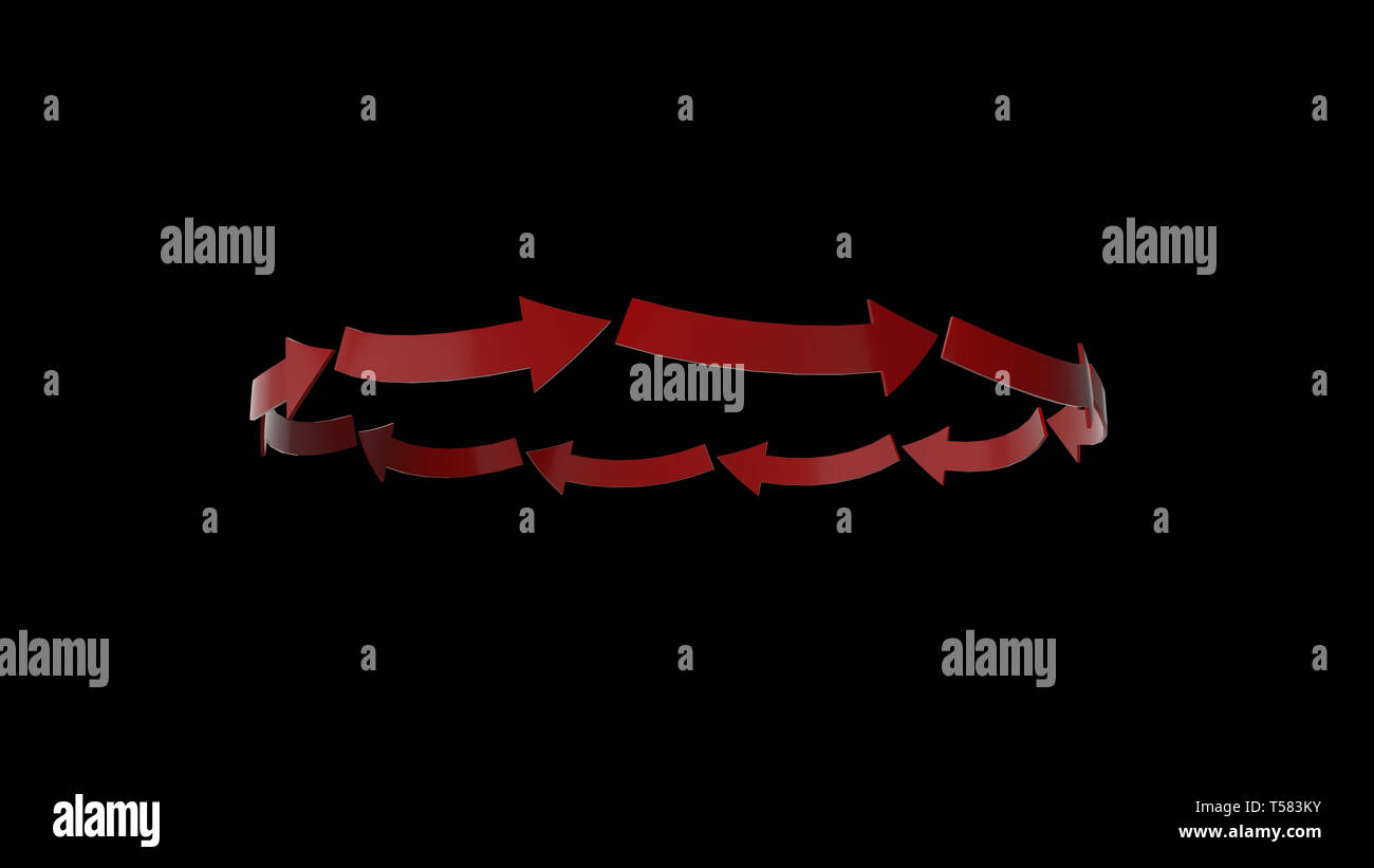 The 3d rendering of red arrow icon on white background Stock Photo - Alamy