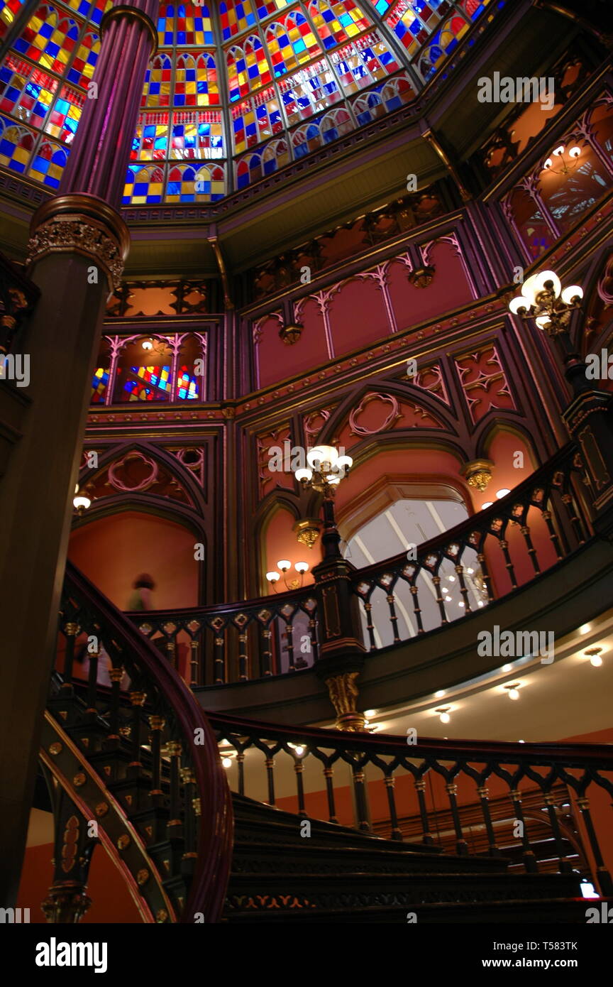 Baton Rouge, Louisiana, USA - 2019: Interior of the Old State Capitol ...