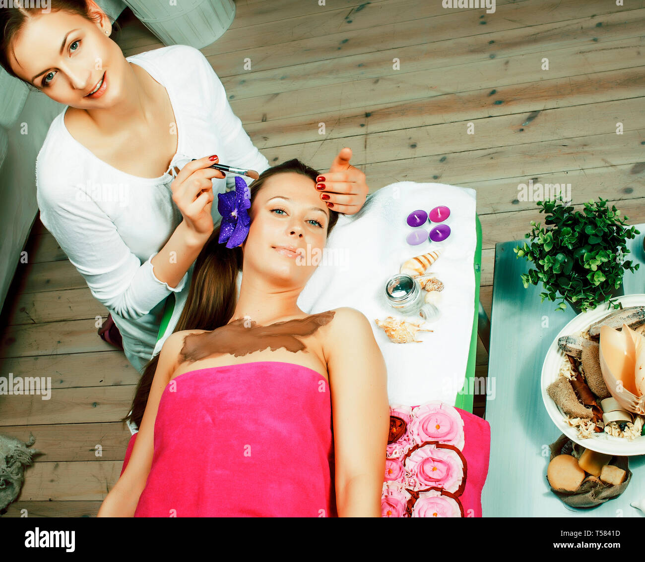 stock photo attractive lady getting spa treatment in salon, healthcare ...