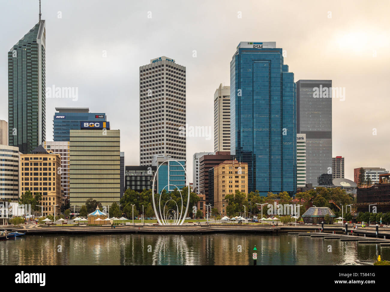 Perth From Elizabeth Quay Stock Photo - Alamy