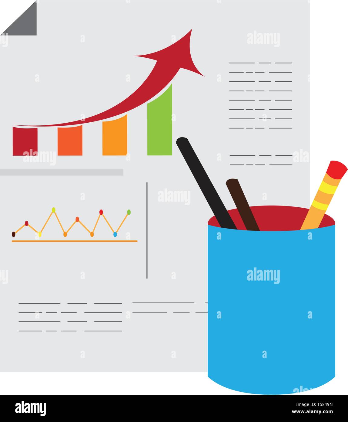 Pencil chart Stock Vector Images - Alamy