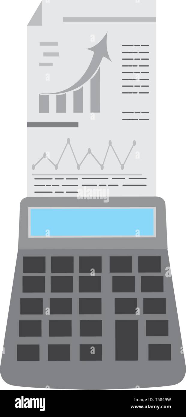 Business report with a calculator Stock Vector Image & Art - Alamy