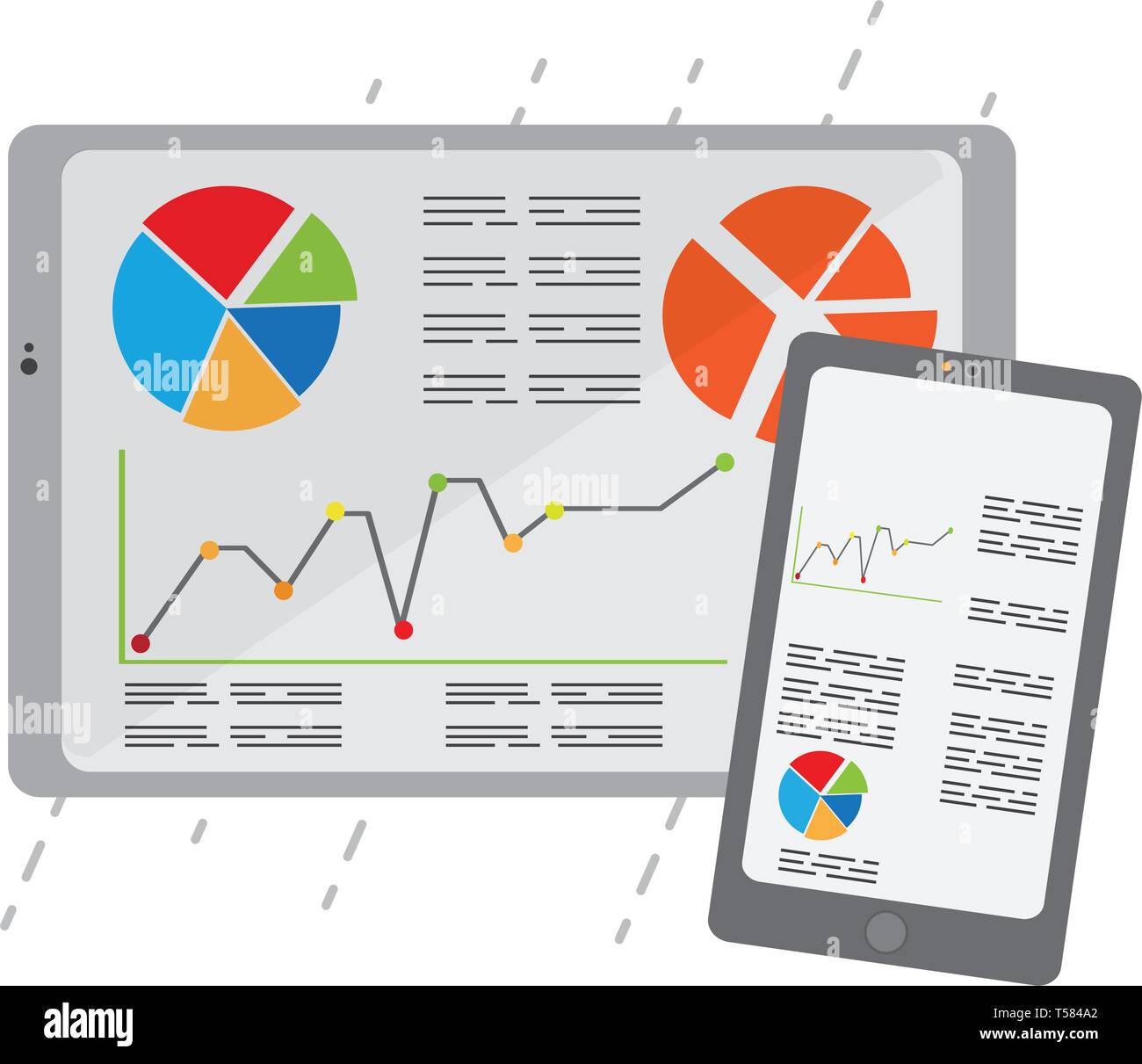 Vector tablet infographic graph hi-res stock photography and images - Alamy