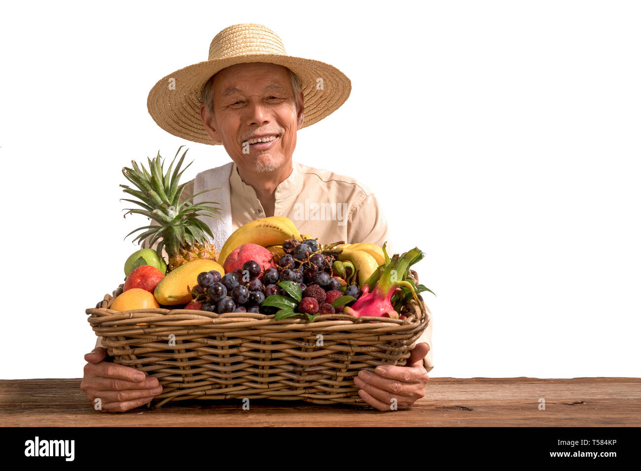 The old farmer to produce their own fruit Stock Photo - Alamy