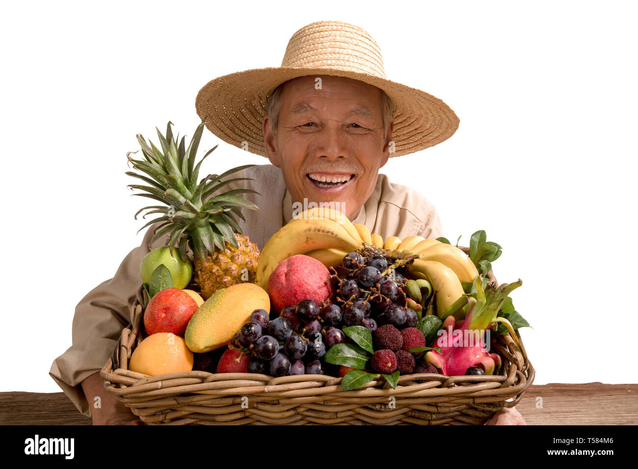 The old farmer to produce their own fruit Stock Photo - Alamy