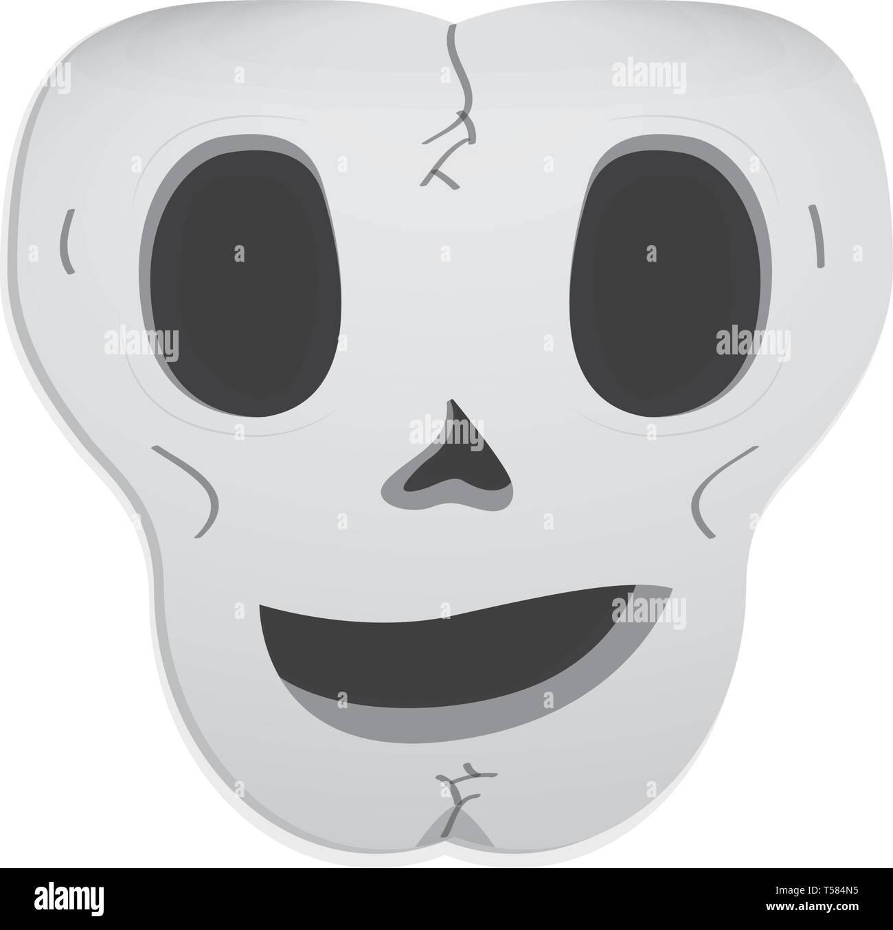 Happy head skull cartoon Stock Vector Image & Art - Alamy