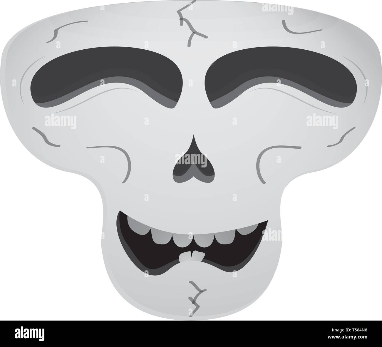 Happy head skull cartoon Stock Vector Image & Art - Alamy