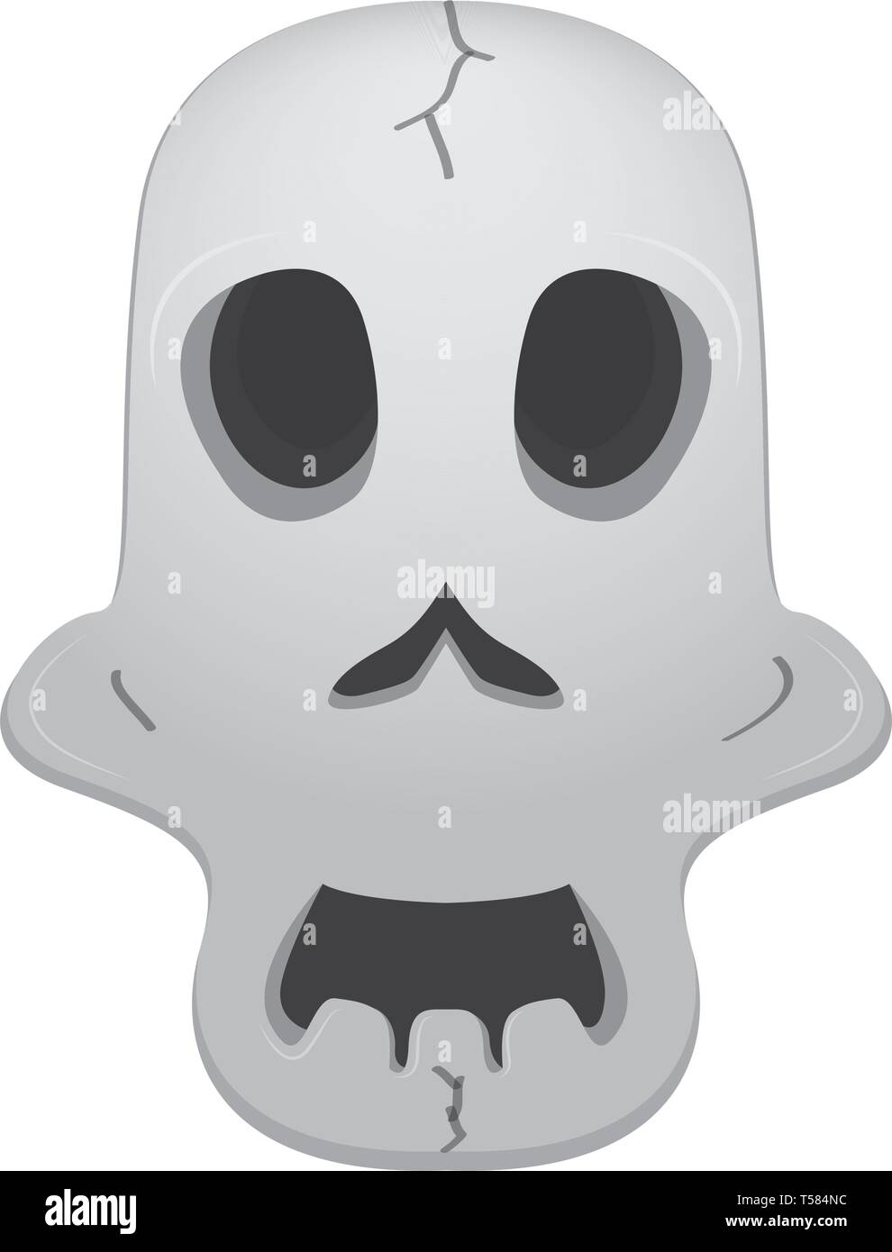 Sad head skull cartoon Stock Vector Image & Art - Alamy