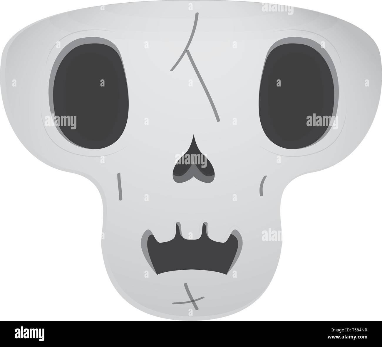 Happy head skull cartoon Stock Vector Image & Art - Alamy