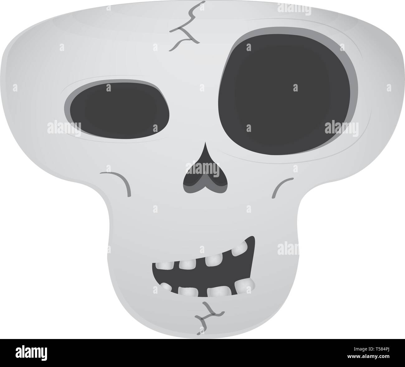 Happy head skull cartoon Stock Vector Image & Art - Alamy