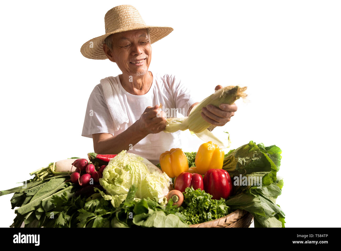 Farmers with vegetables Stock Photo - Alamy