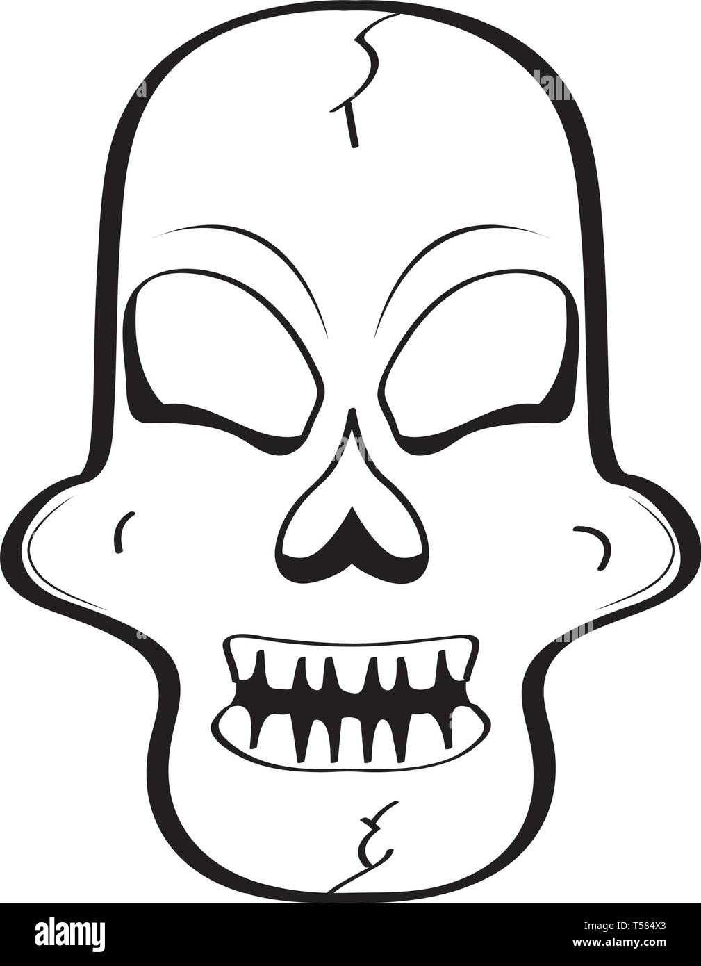 Head skull cartoon image Stock Vector Image & Art - Alamy