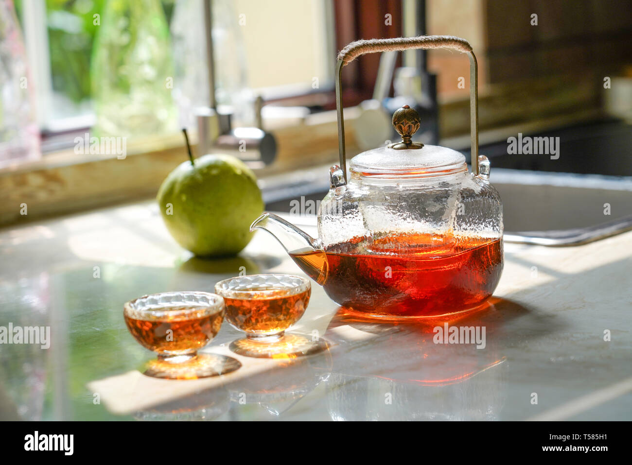 Glass tea set hi-res stock photography and images - Alamy