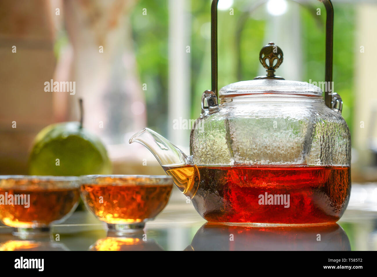 Glass tea set Stock Photo - Alamy