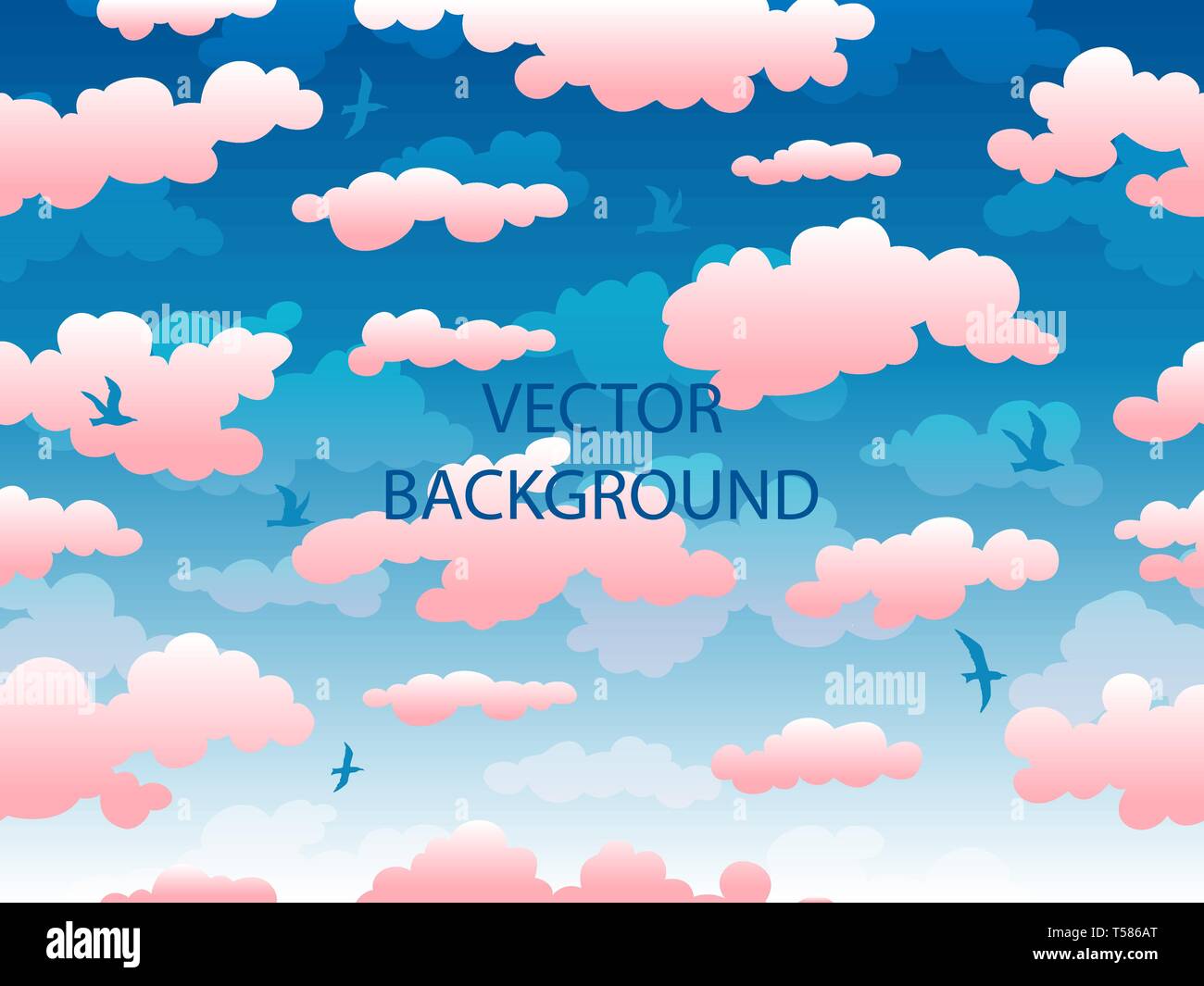 Beautiful pink color clouds Stock Vector Images - Alamy