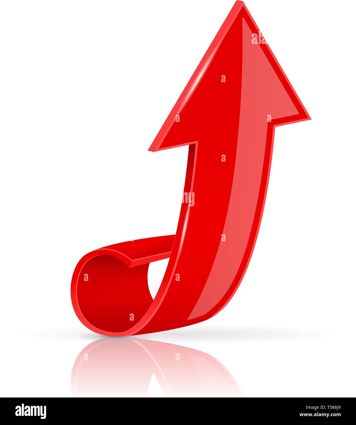 Red arrow 3d curve hi-res stock photography and images - Alamy