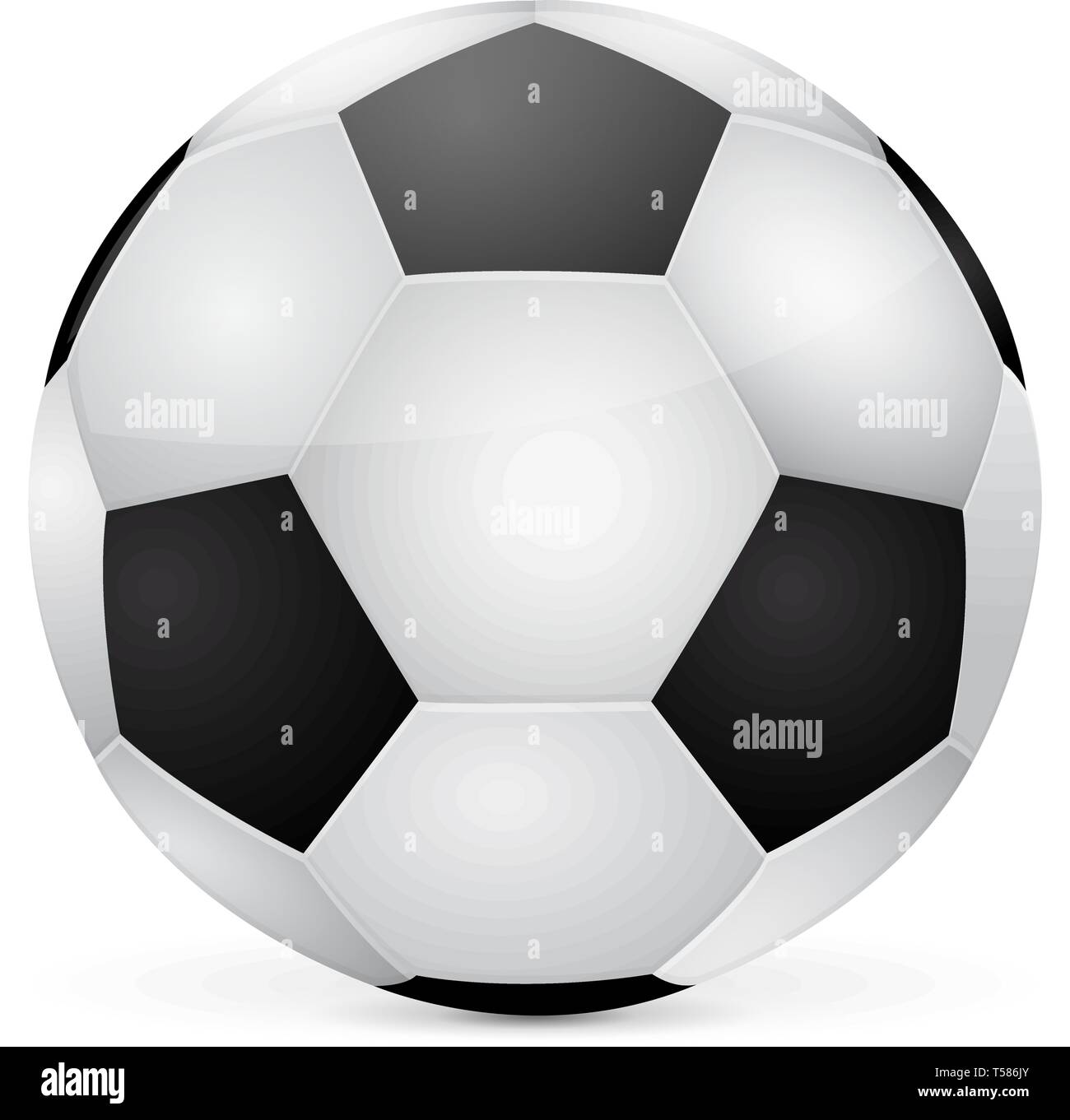 Black and white football ball Stock Vector Images - Alamy