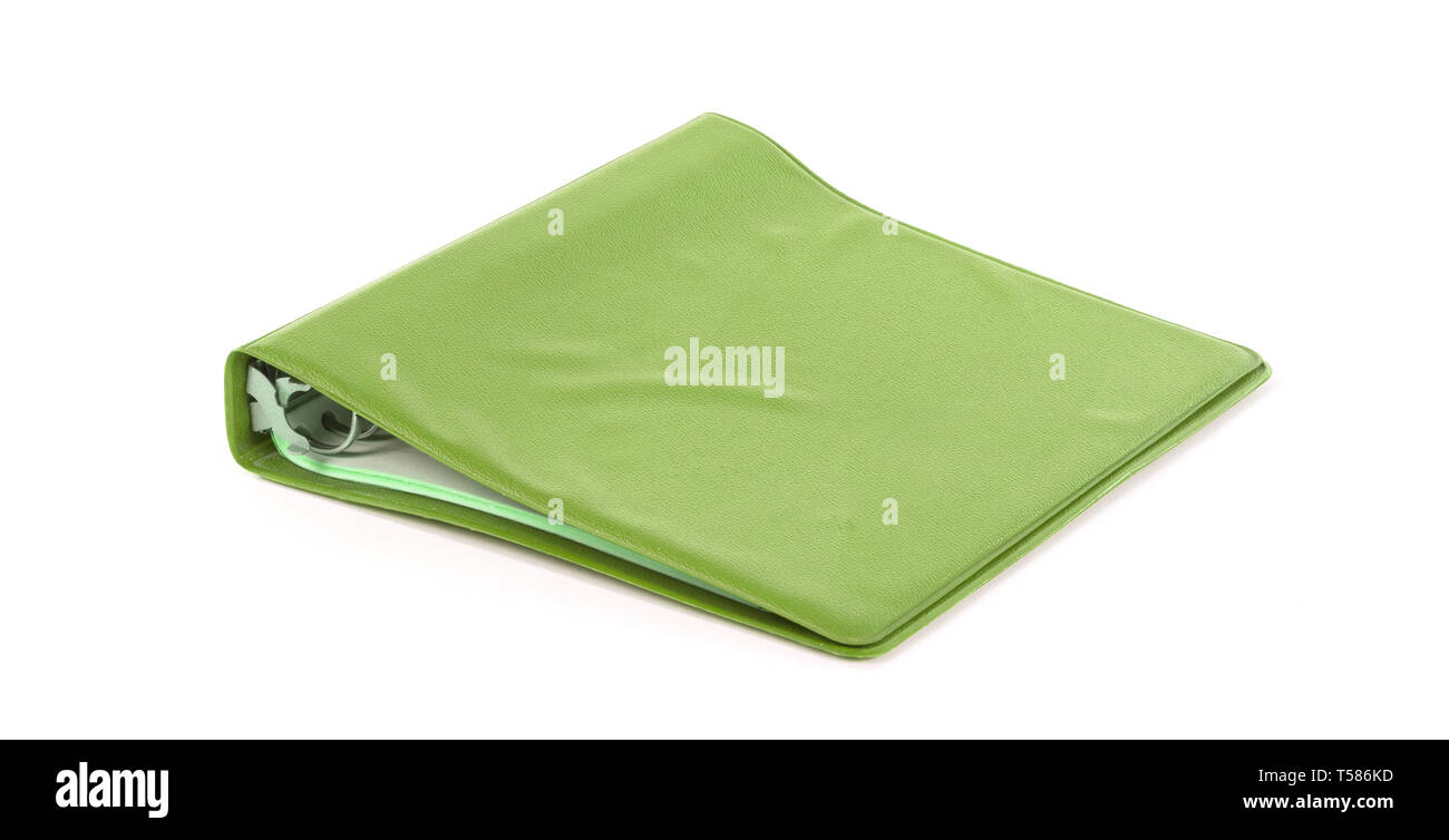 Old binder folder isolated on a white background Stock Photo - Alamy