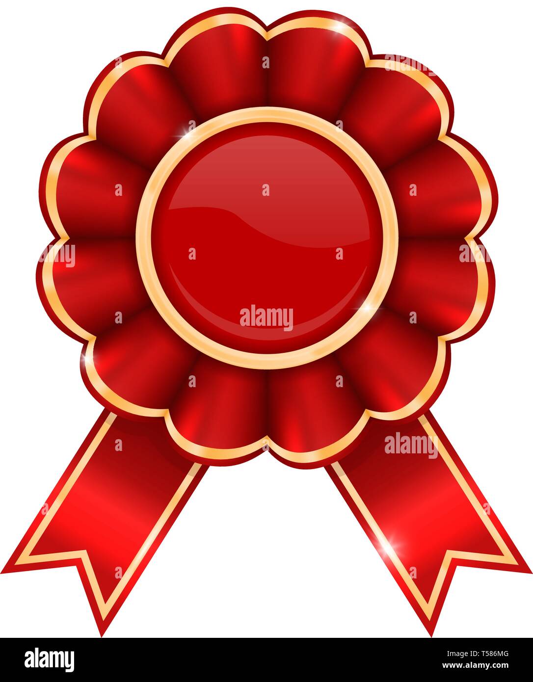Red award badge Stock Vector Image & Art - Alamy