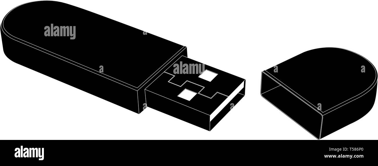 Black usb stick hi-res stock photography and images - Alamy
