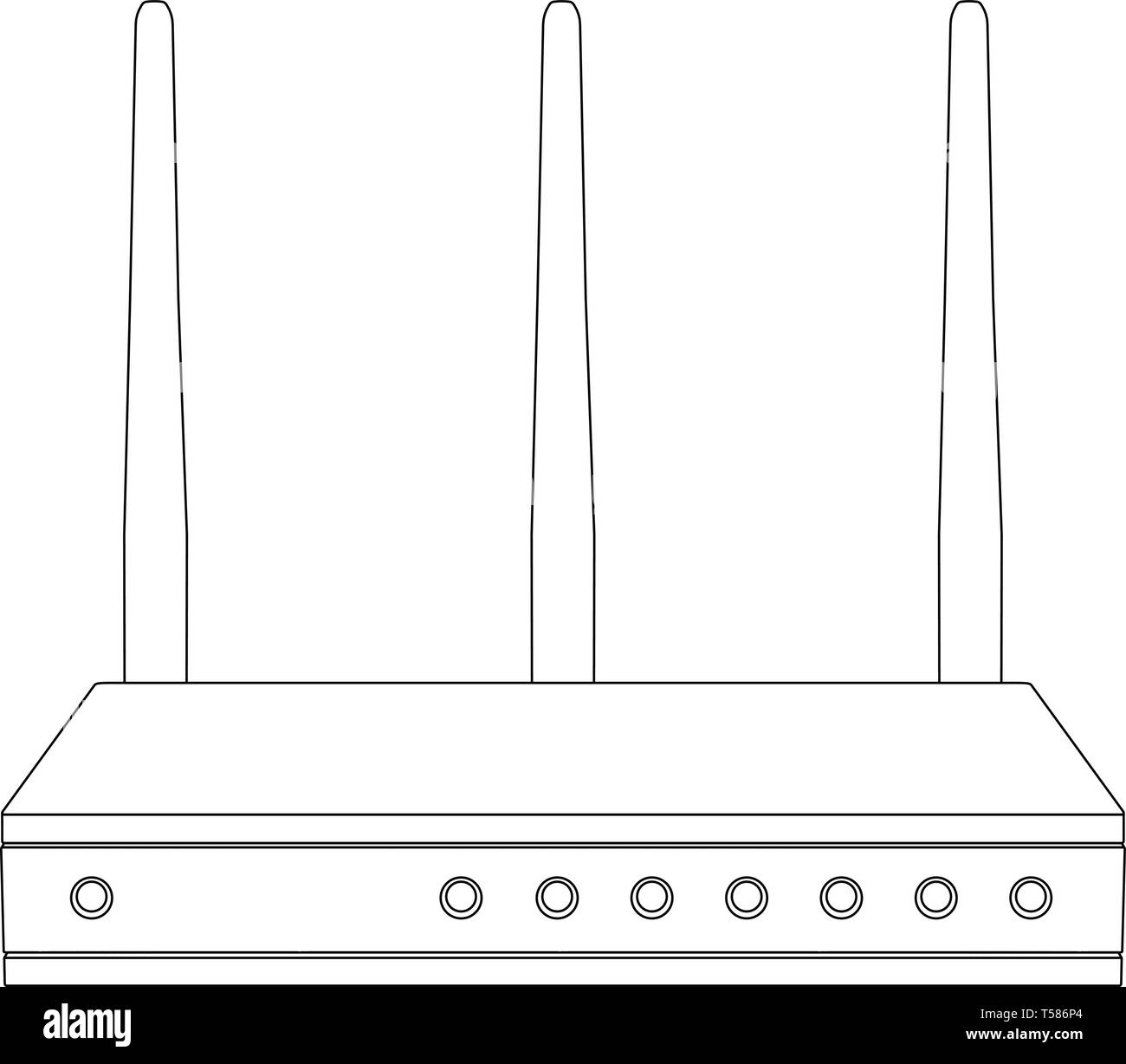 Wifi router. Outline icon Stock Vector Image & Art - Alamy