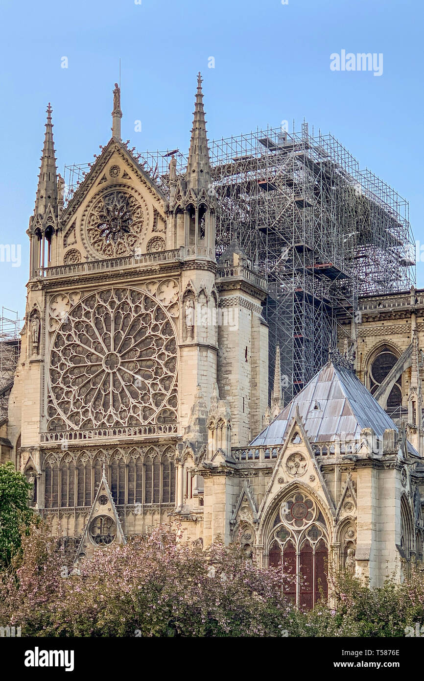 Notre-Dame de Pairs, Images after the fire Stock Photo - Alamy
