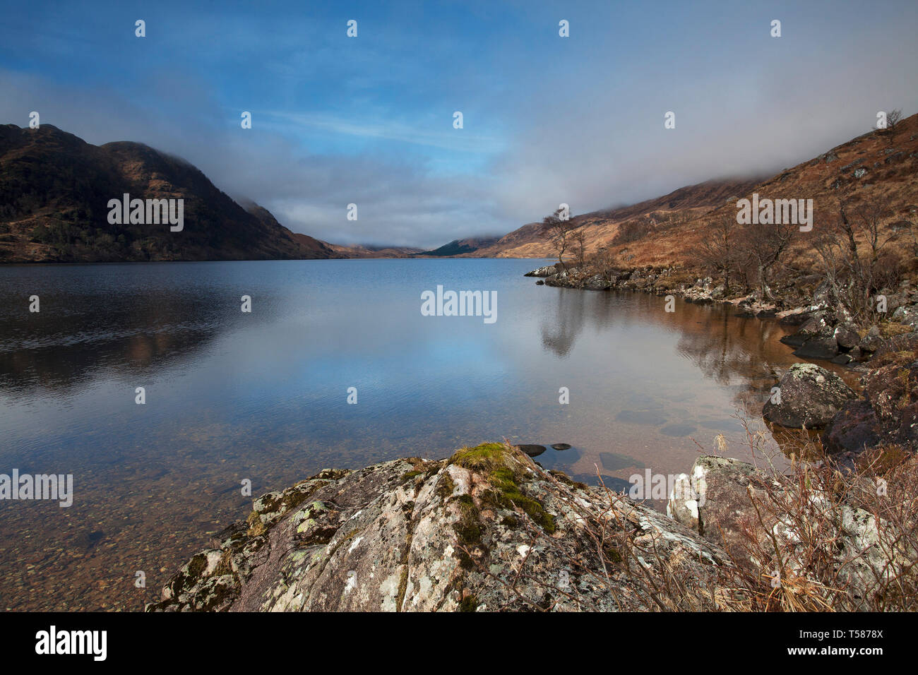 Loch Arkaig with mist and low cloud looking west number 23 of a series ...
