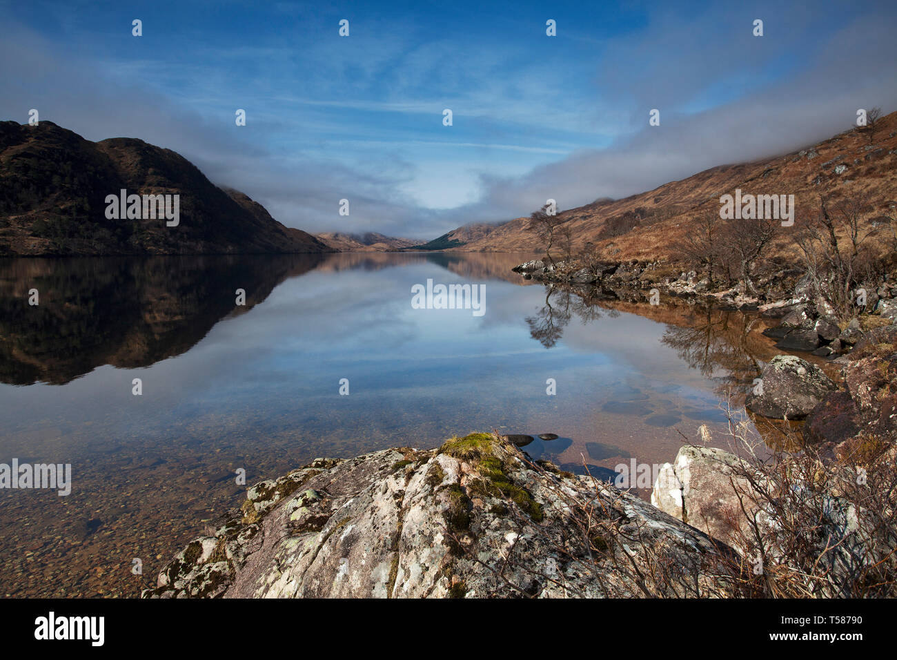 Loch Arkaig with mist and low cloud looking west number 31 of a series ...