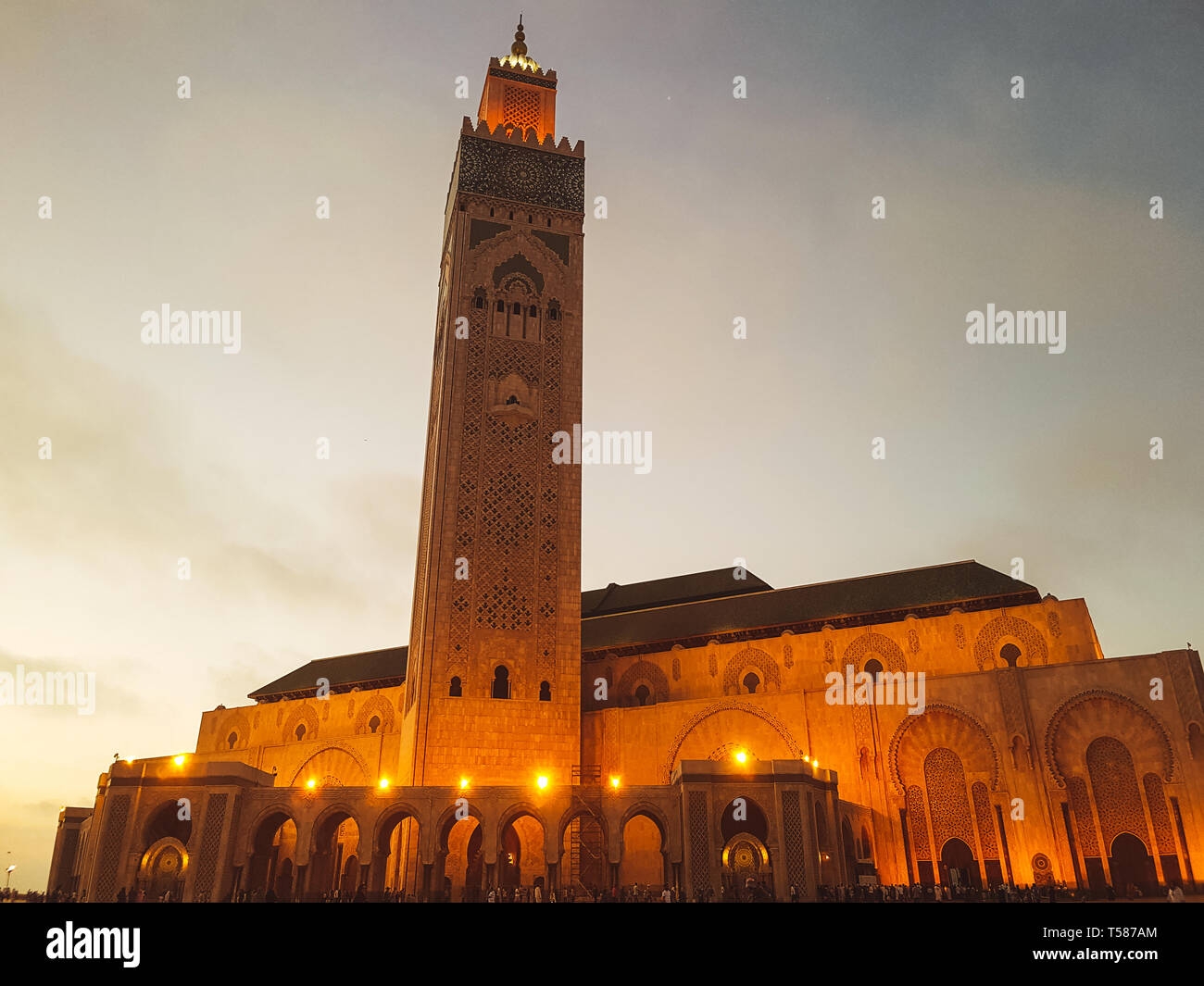 Skyline and hassan ii mosque hi-res stock photography and images - Alamy