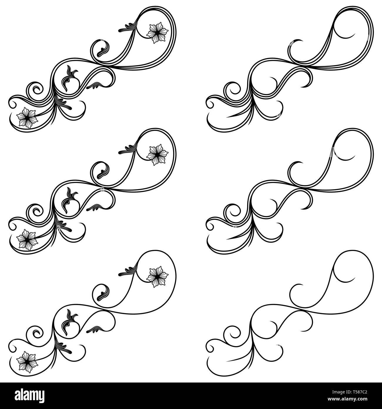 Simple Black Swirl Design