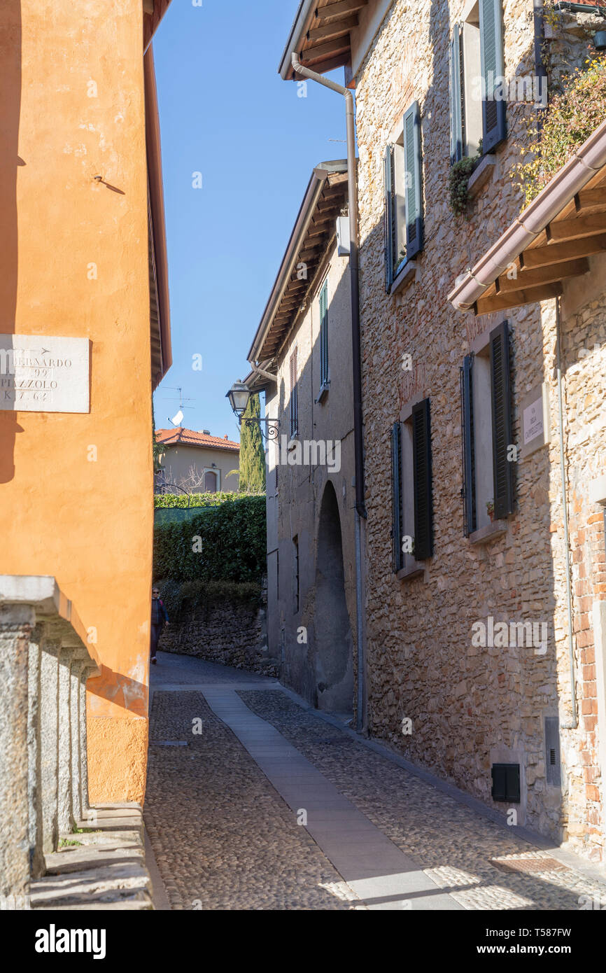 Montevecchia, Lecco, Brianza, Lombardy, Italy: old buildings of the ...